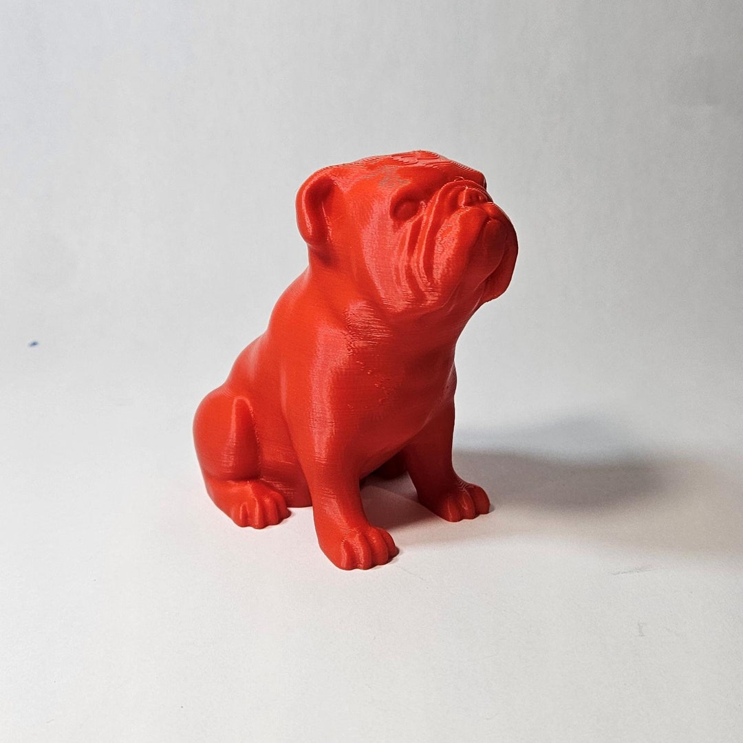 Bulldog Sculpture Model 3D Printed Pet Sculpture French American ...