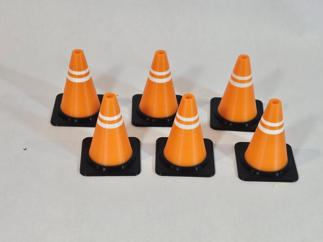 Mini Traffic Cones Miniature Toy Model 3D Printed Accessory for RC Race ...