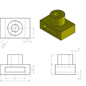 Technical Orthogonal Multiview Drawings | .jpg and .pdf Files for ...