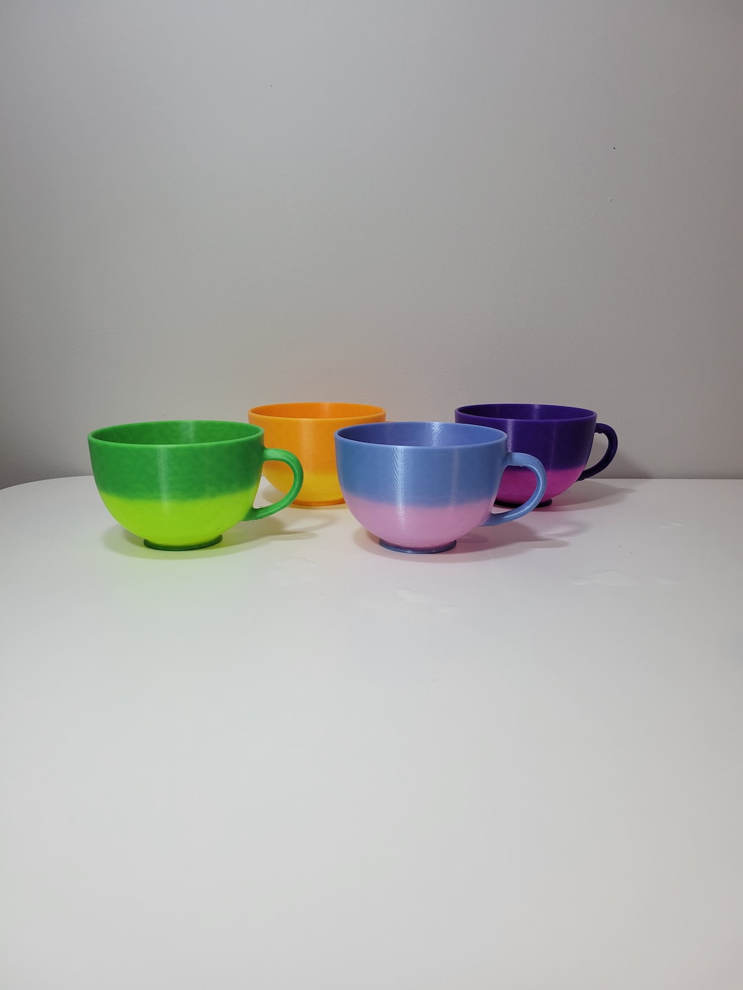 Color Changing Tea Cups 3D Printed Mug Plastic Kids Tea Party Pool Bath ...