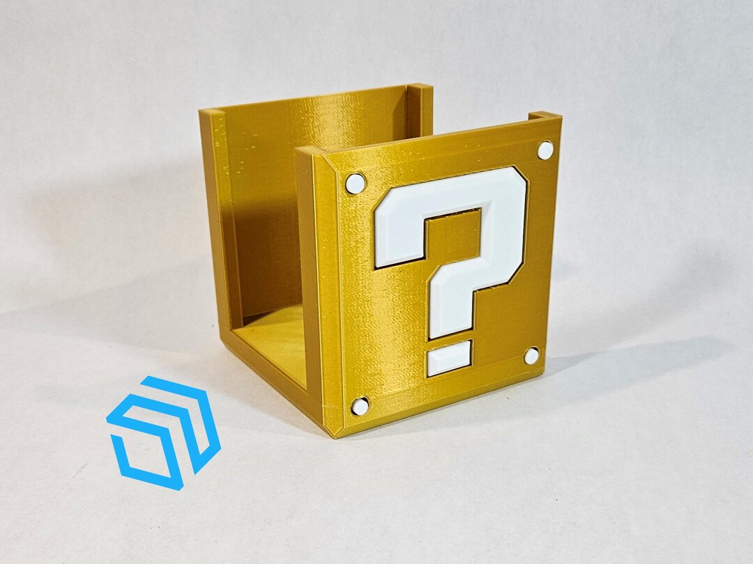 Super Mario Question Block Sticky Note Holder - Post It Note Desk ...