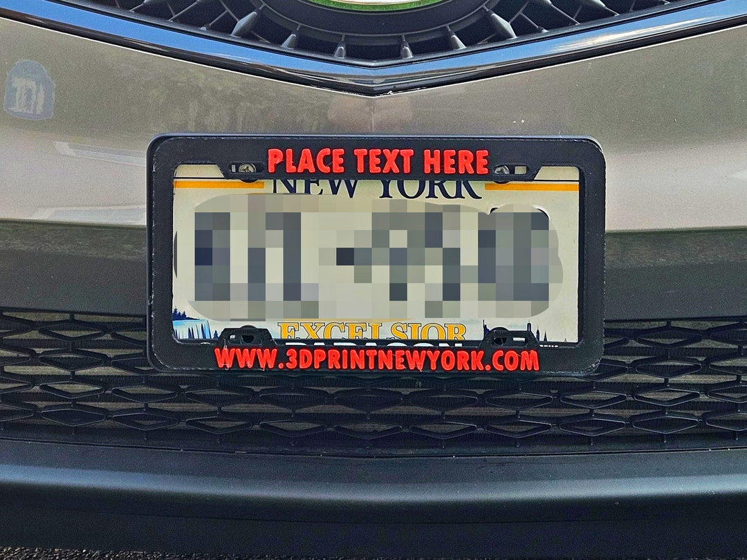 Custom License Plate Cover 3D Printed Personalized Text - Etsy