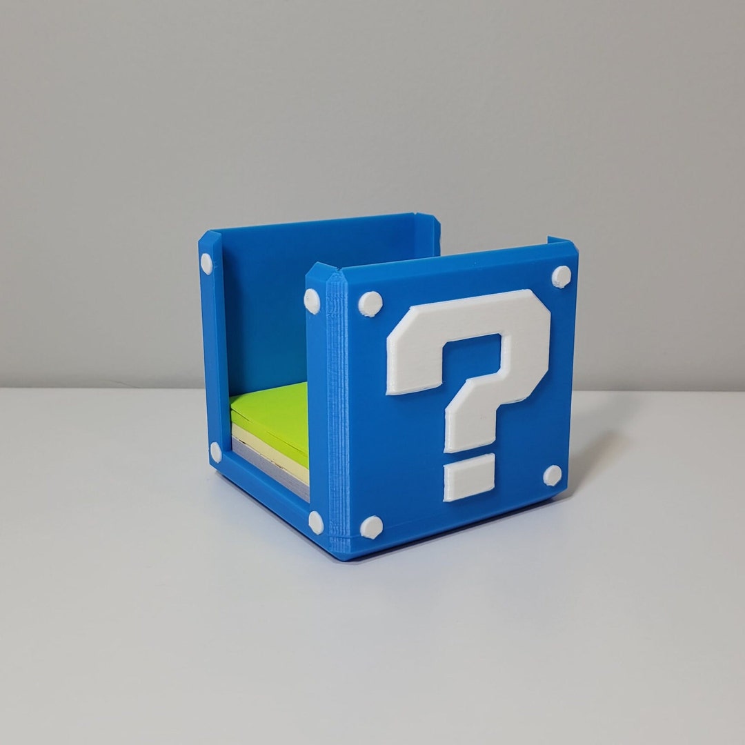Super Mario Question Block Sticky Note Holder Post It Note Dispenser - Etsy
