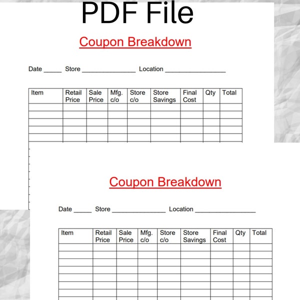 Breakdown Chart - Etsy