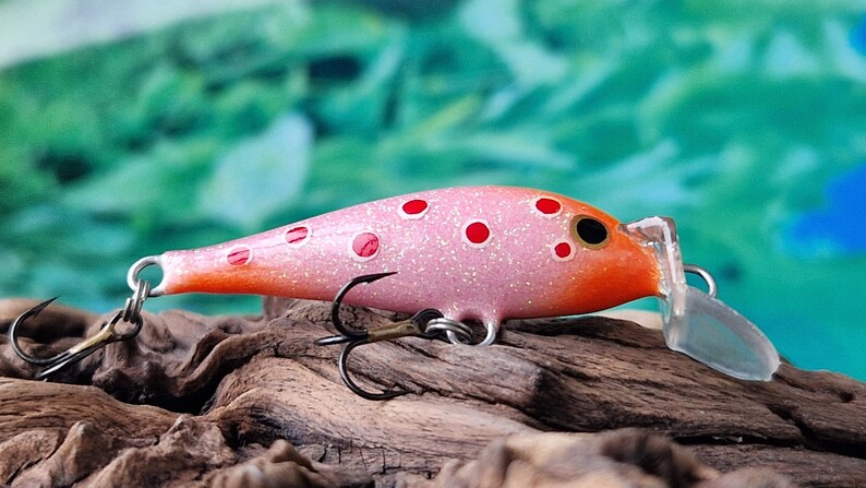 Custom Wooden Handmade Fishing Lure Minnow Trout, Perch, Bass 45mm.(1. ...