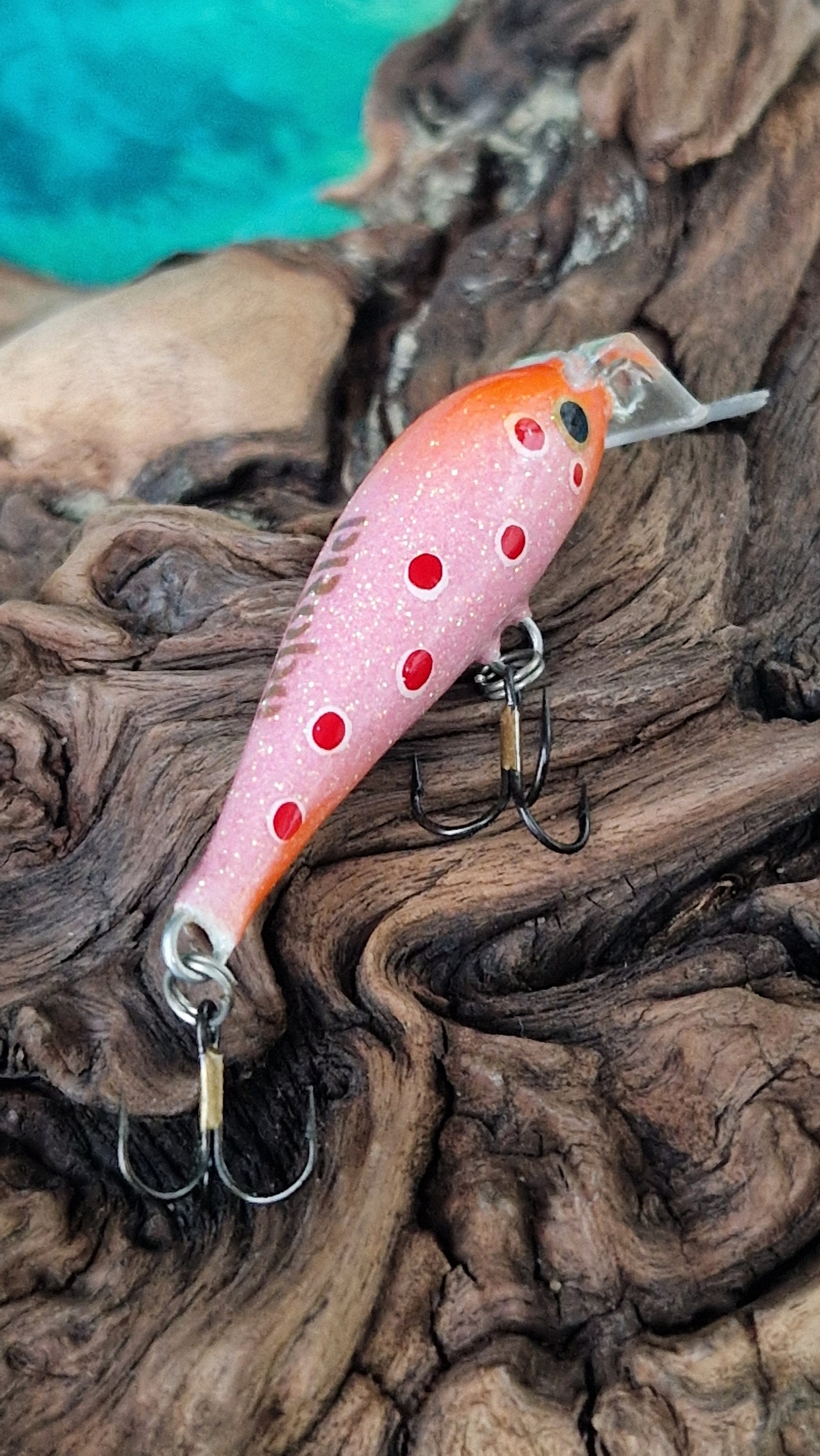 Custom Wooden Handmade Fishing Lure Minnow Trout, Perch, Bass 45mm.(1. ...