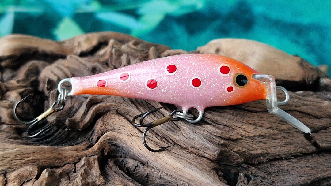 Custom Wooden Handmade Fishing Lure Minnow Trout, Perch, Bass 45mm.1.77 ...