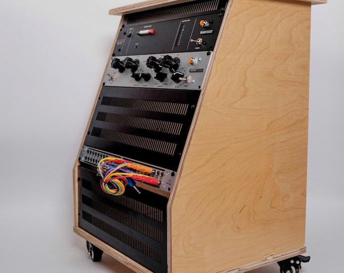14U SLANTED STUDIO RACK Sidecar With Drawer | Angled Audio Rack ...