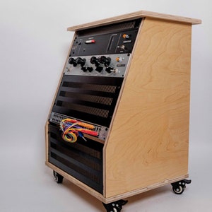 14U SLANTED STUDIO RACK Sidecar With Drawer | Angled Audio Rack ...