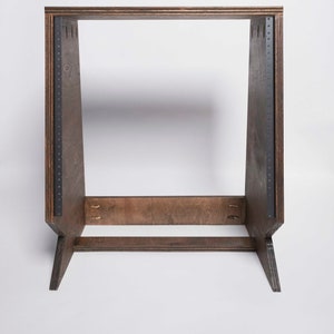 10U SLANTED STUDIO RACK | Angled Audio Rack | Stylish Dark Walnut ...