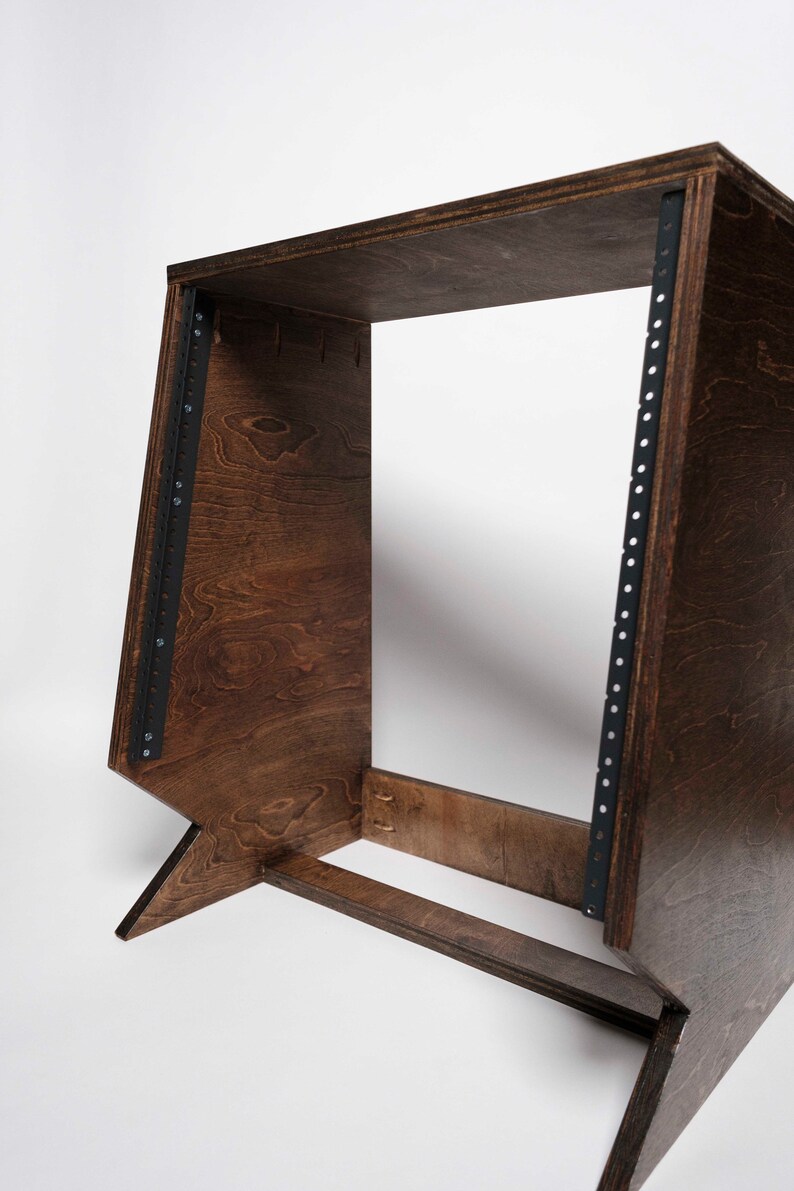 10U SLANTED STUDIO RACK Angled Audio Rack Stylish Dark - Etsy