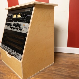 10U SLANTED STUDIO RACK With Drawer Angled Audio Rack | Etsy