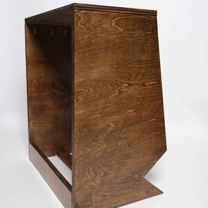 10U SLANTED STUDIO RACK | Angled Audio Rack | Stylish Dark Walnut ...