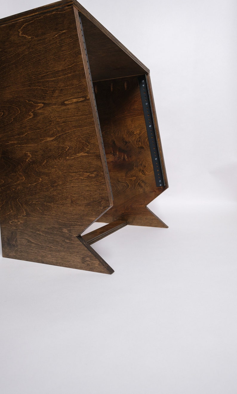 10U SLANTED STUDIO RACK Angled Audio Rack Stylish Dark - Etsy