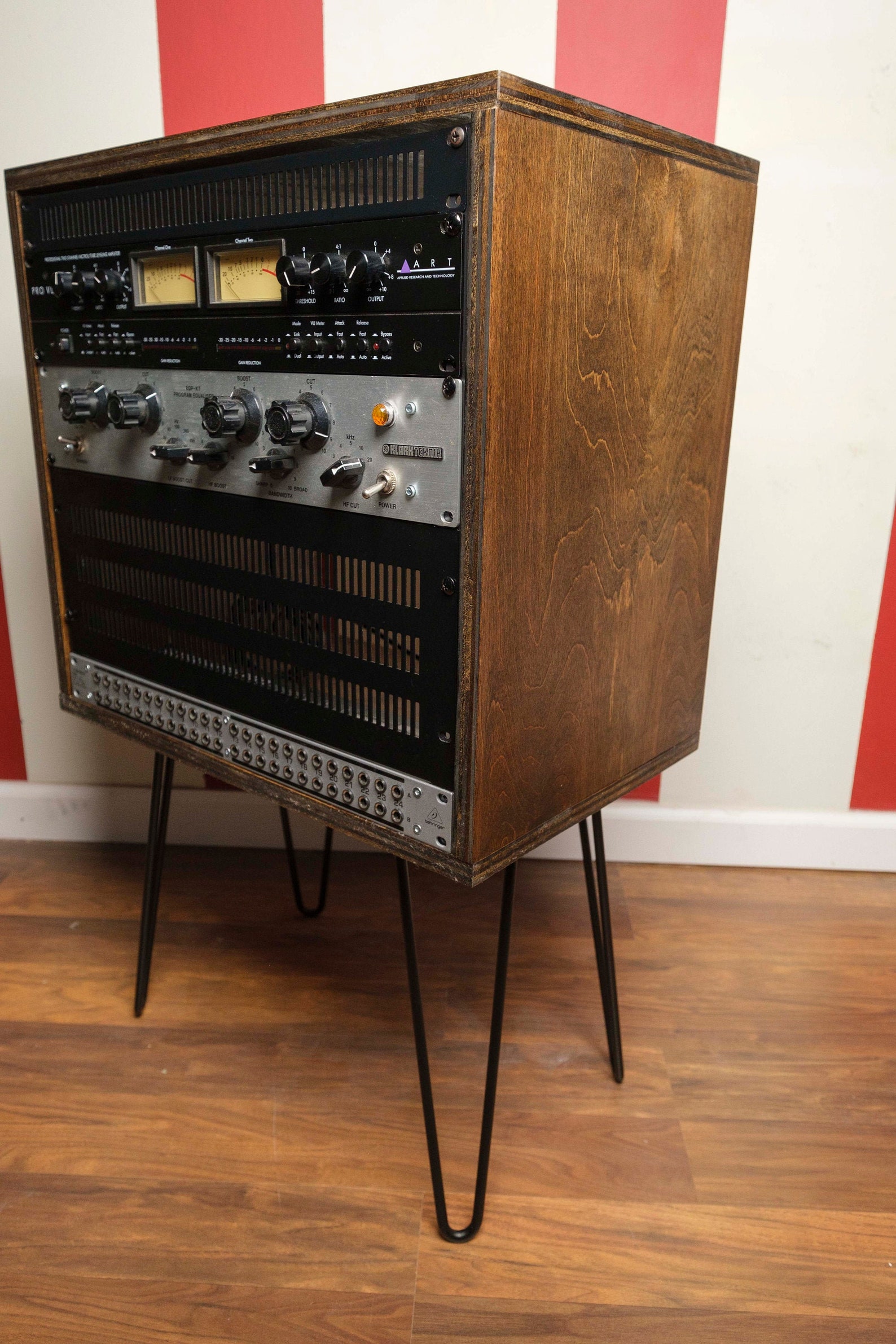 Rack de estudio de 10U / Rack de audio / Nogal oscuro / Con | Etsy