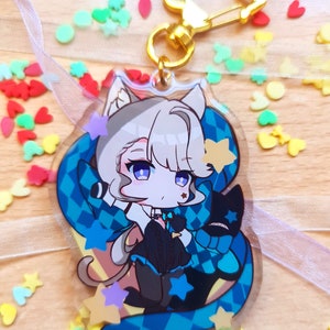 Genshin Impact Lyney and Lynette Keychain Charm - Etsy