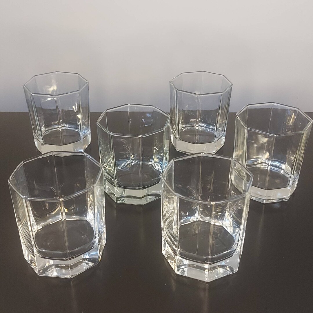 Set Octagonal Octime Tumbler Whiskey Glasses Set - Water Juice Lemonade ...