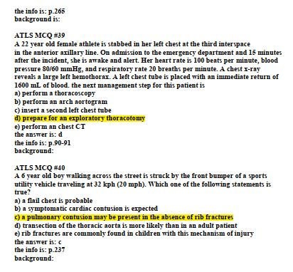 ATLS Practice 2021. Advanced Trauma Life Support ATLS 35 MCQ. All ...