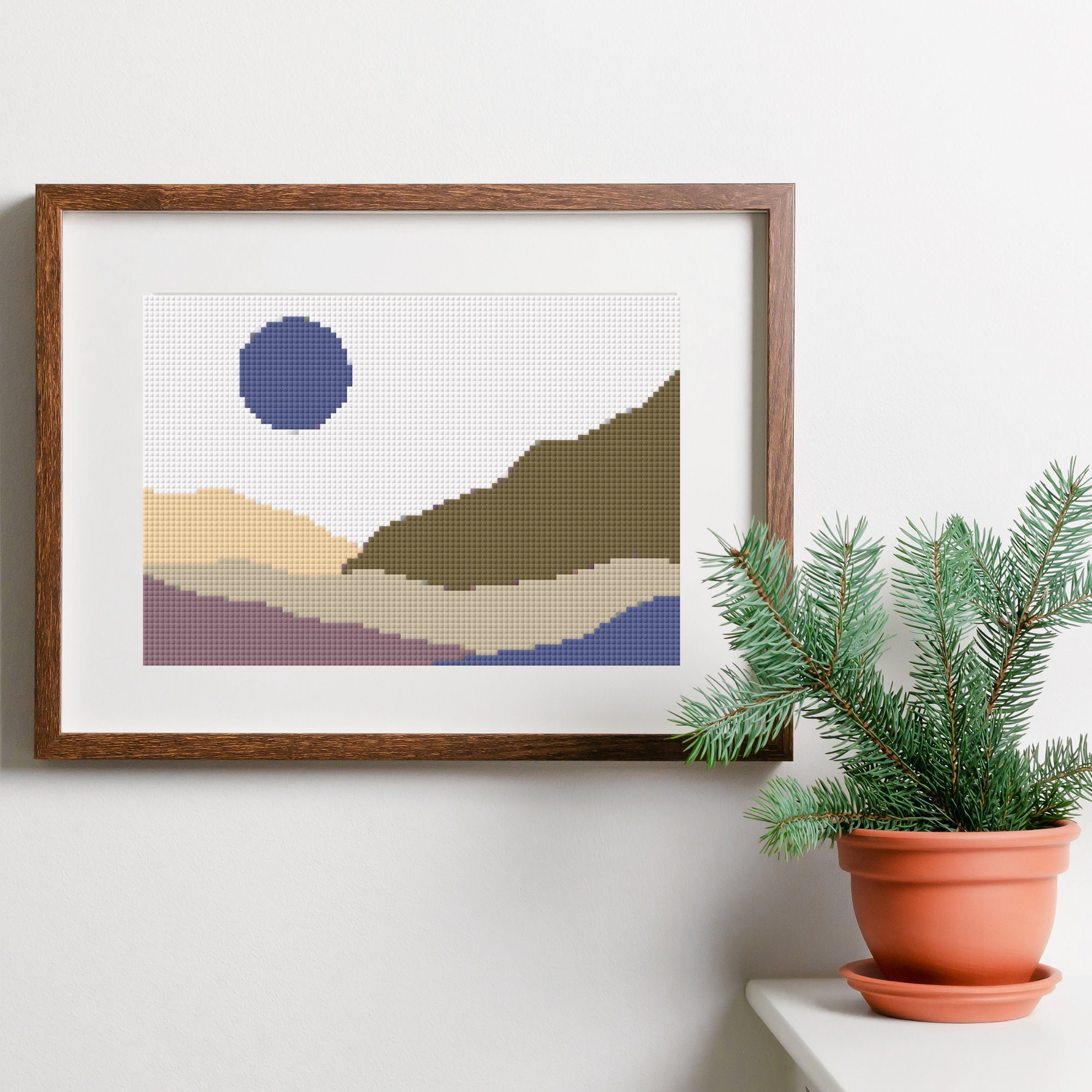 Set of 15 Boho Cross Stitch Patterns, Abstract Nature Cross Stitch ...