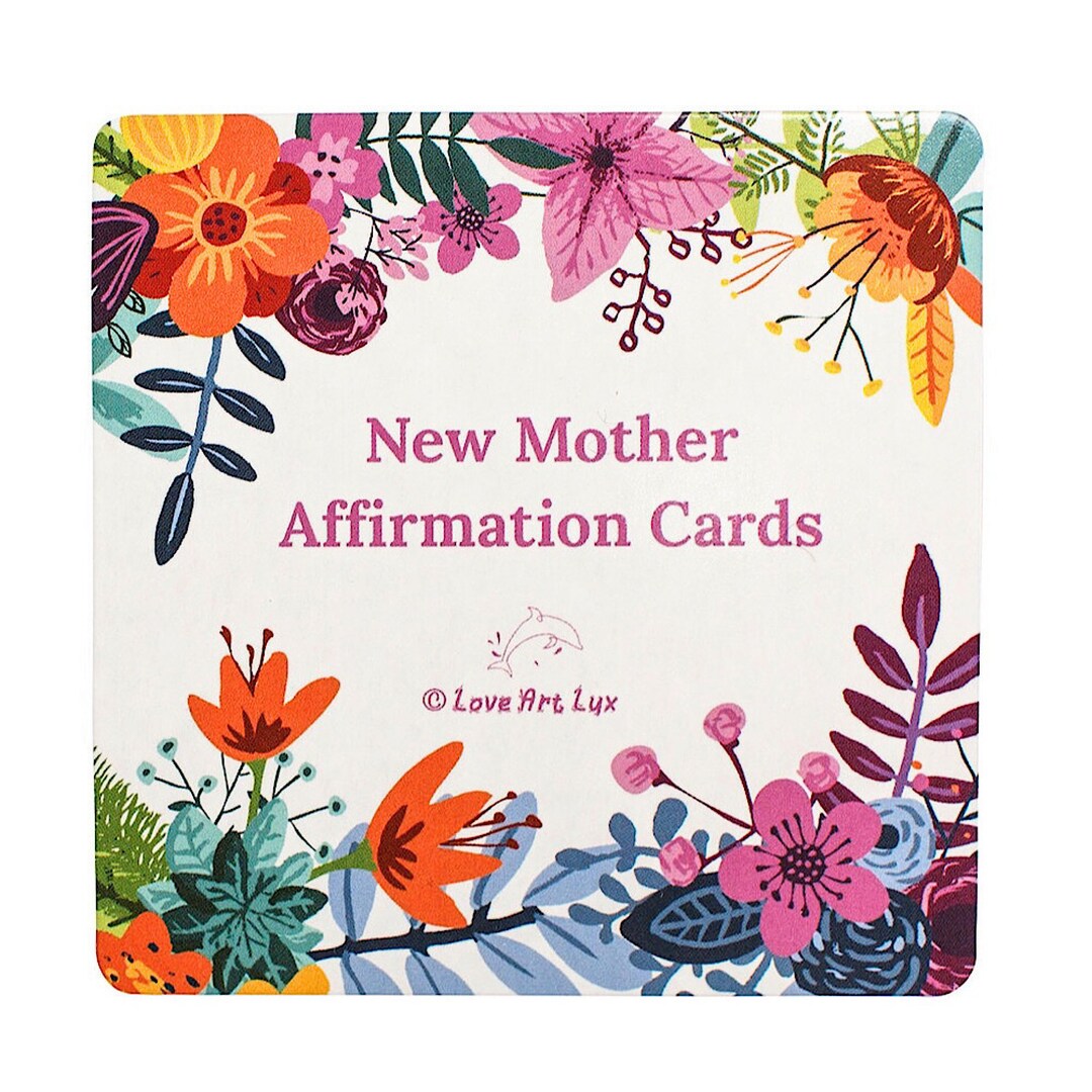 New Mom Affirmation Cards: Postpartum Support, Floral Tuck Box - Etsy UK