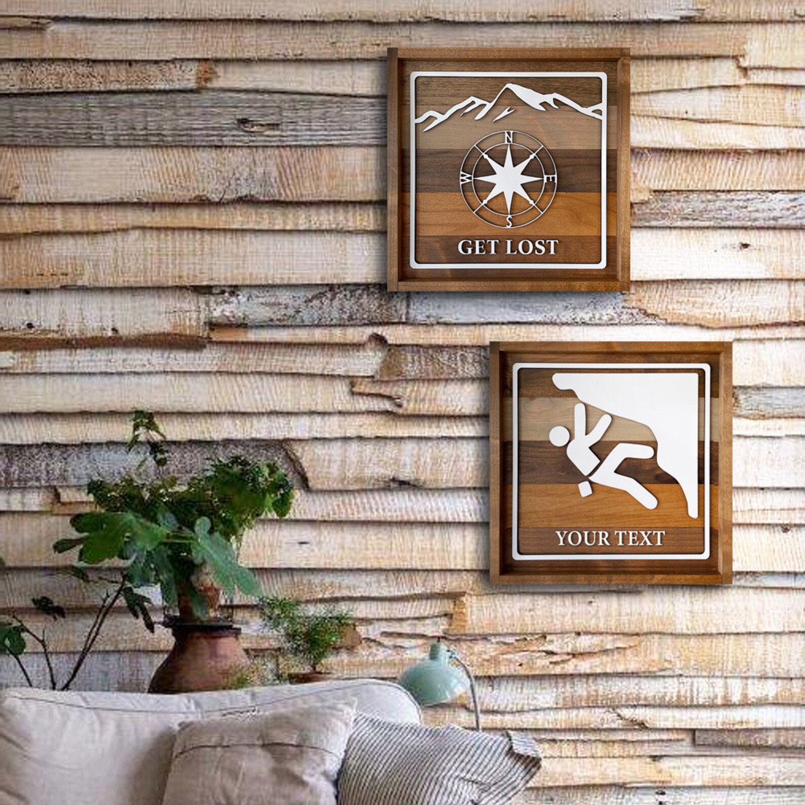 Custom Compass Rose Wooden Recreation Sign Personalized Compass W ...