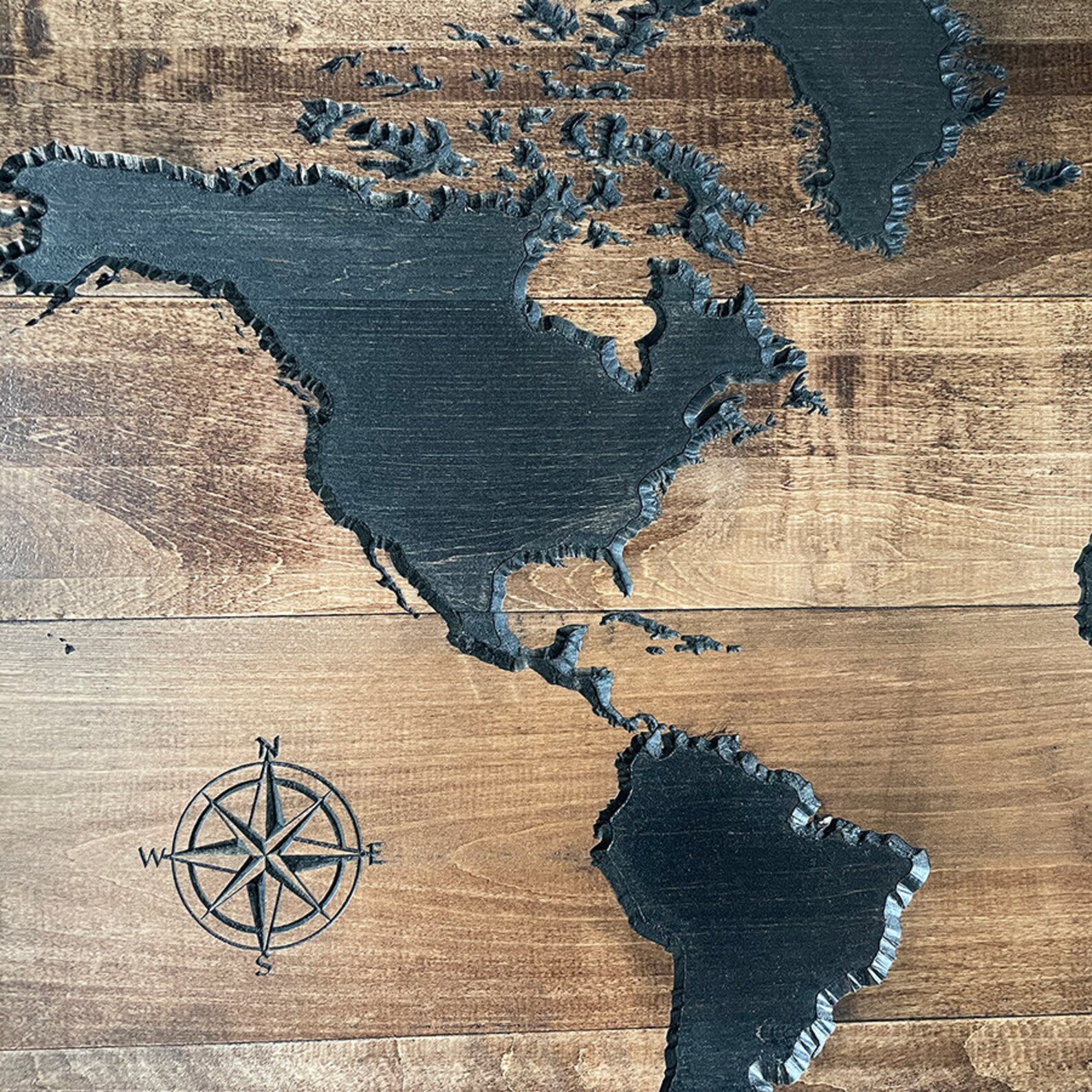 Wood Carved Map of the World Custom Wooden World Map Rustic - Etsy