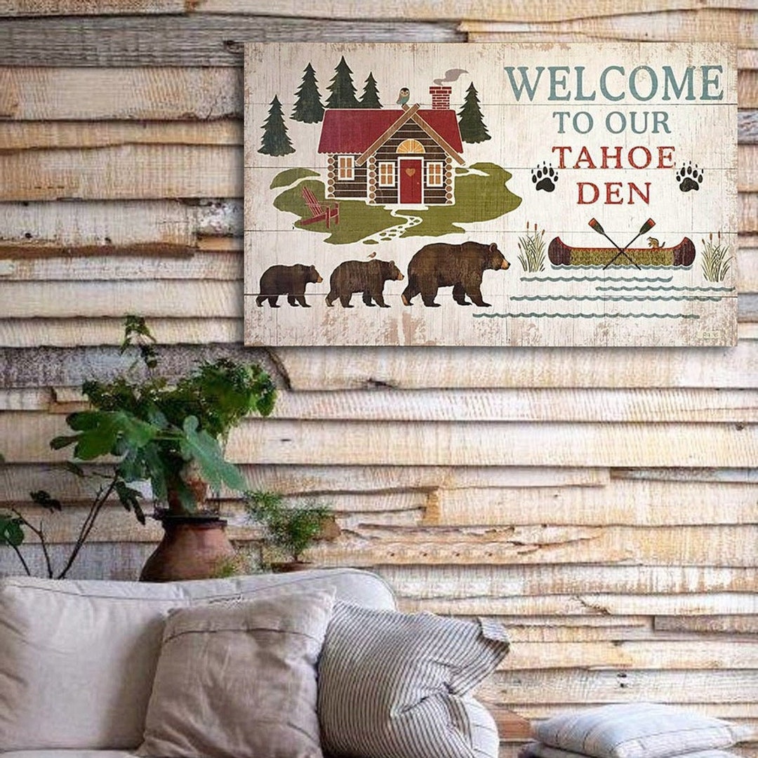 Add Your Own Text Wood Cabin Sign Retro Cabin Decor Lake - Etsy