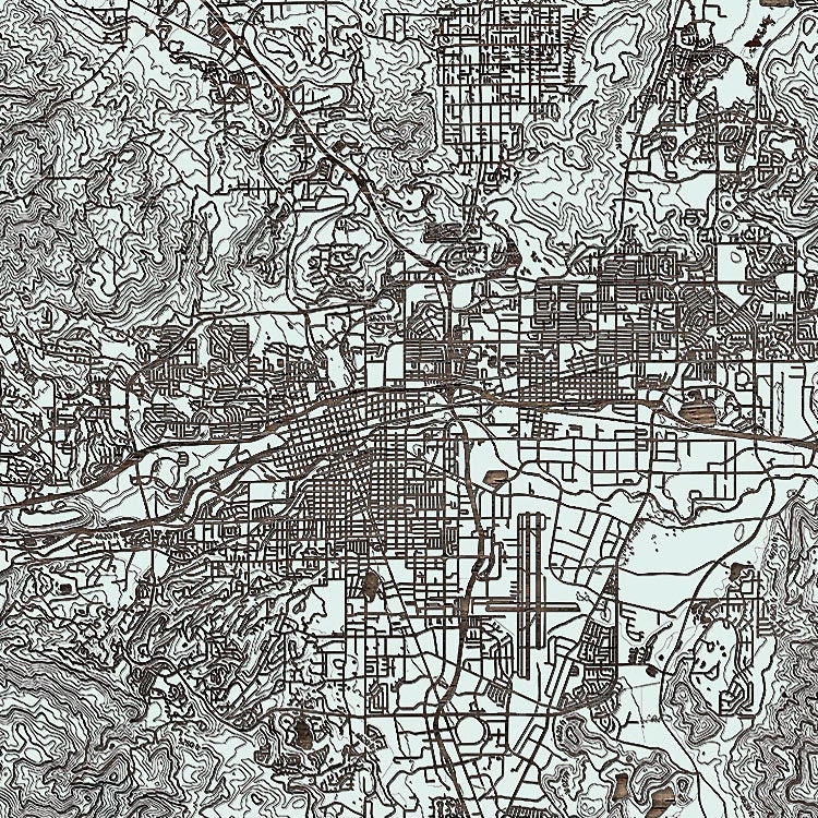 Reno NV Wood Street Map large Laser-engraved Burnt Wooden Reno Nevada ...