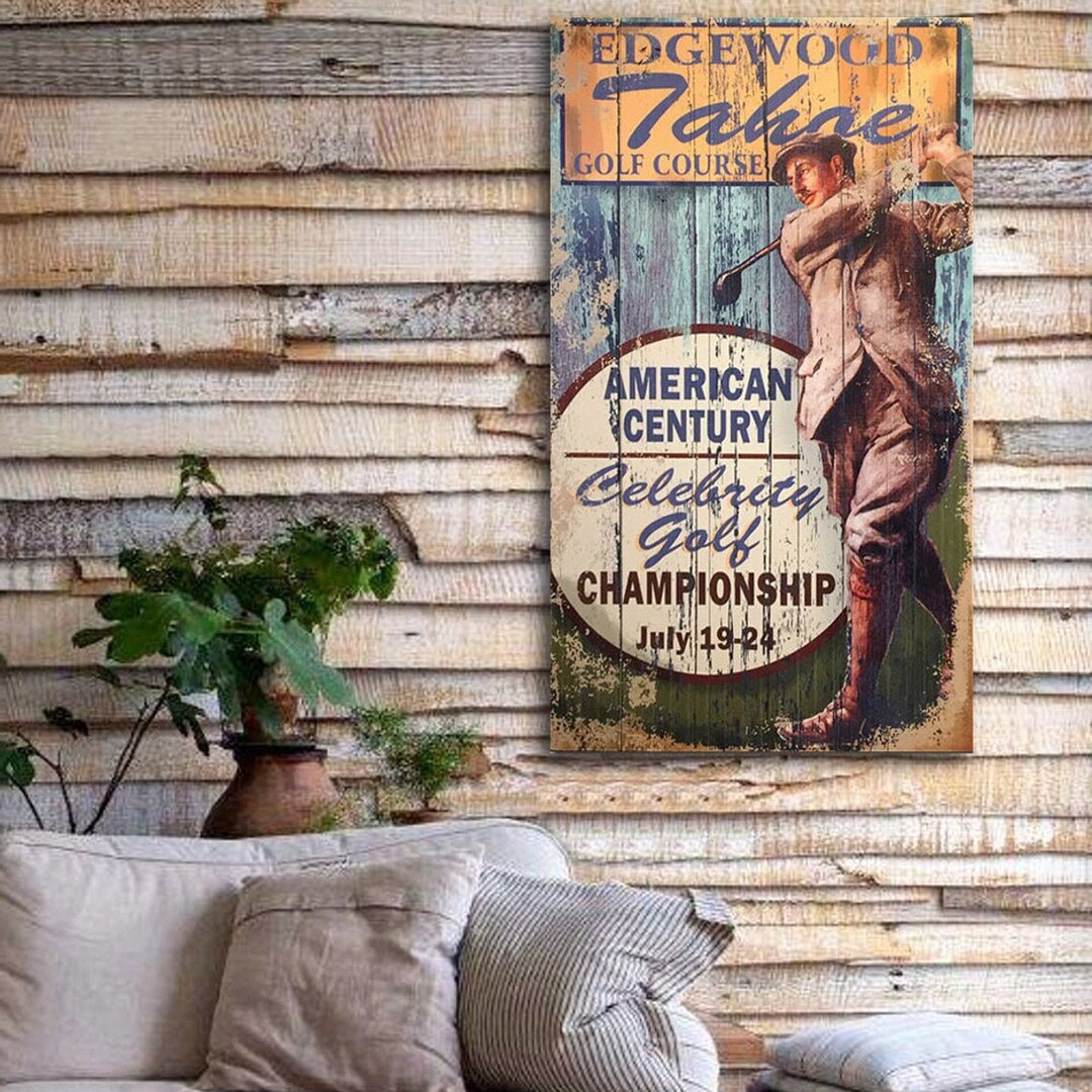 Customizable Wooden Golfing Sign, Vintage-style Sign, Gifts for Golfers ...