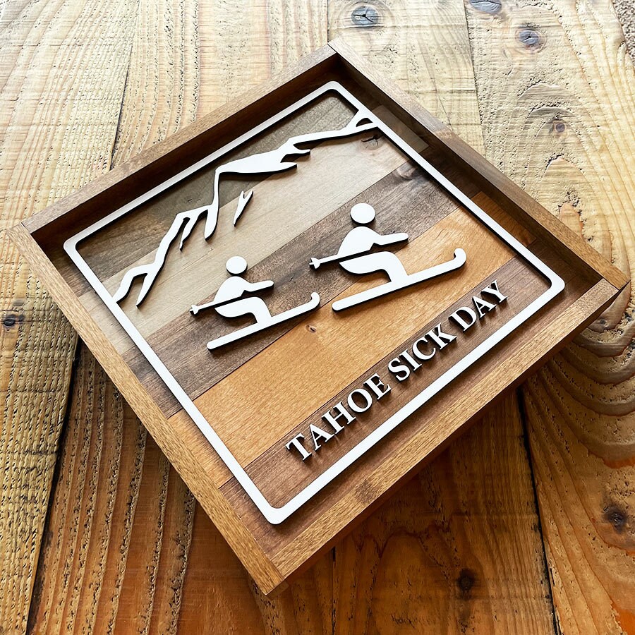 Custom Dueling Skiers Wooden Skiing Signs Ski Signs - Etsy