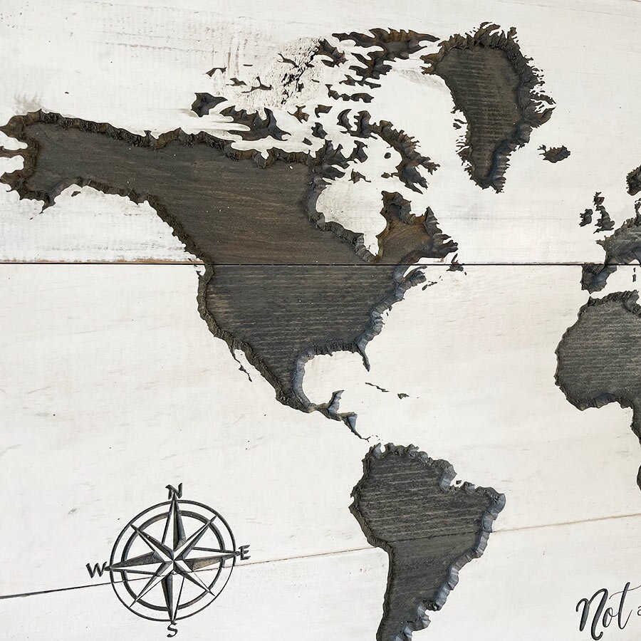 Wood Carved Map of the World Custom Wooden World Map Rustic - Etsy
