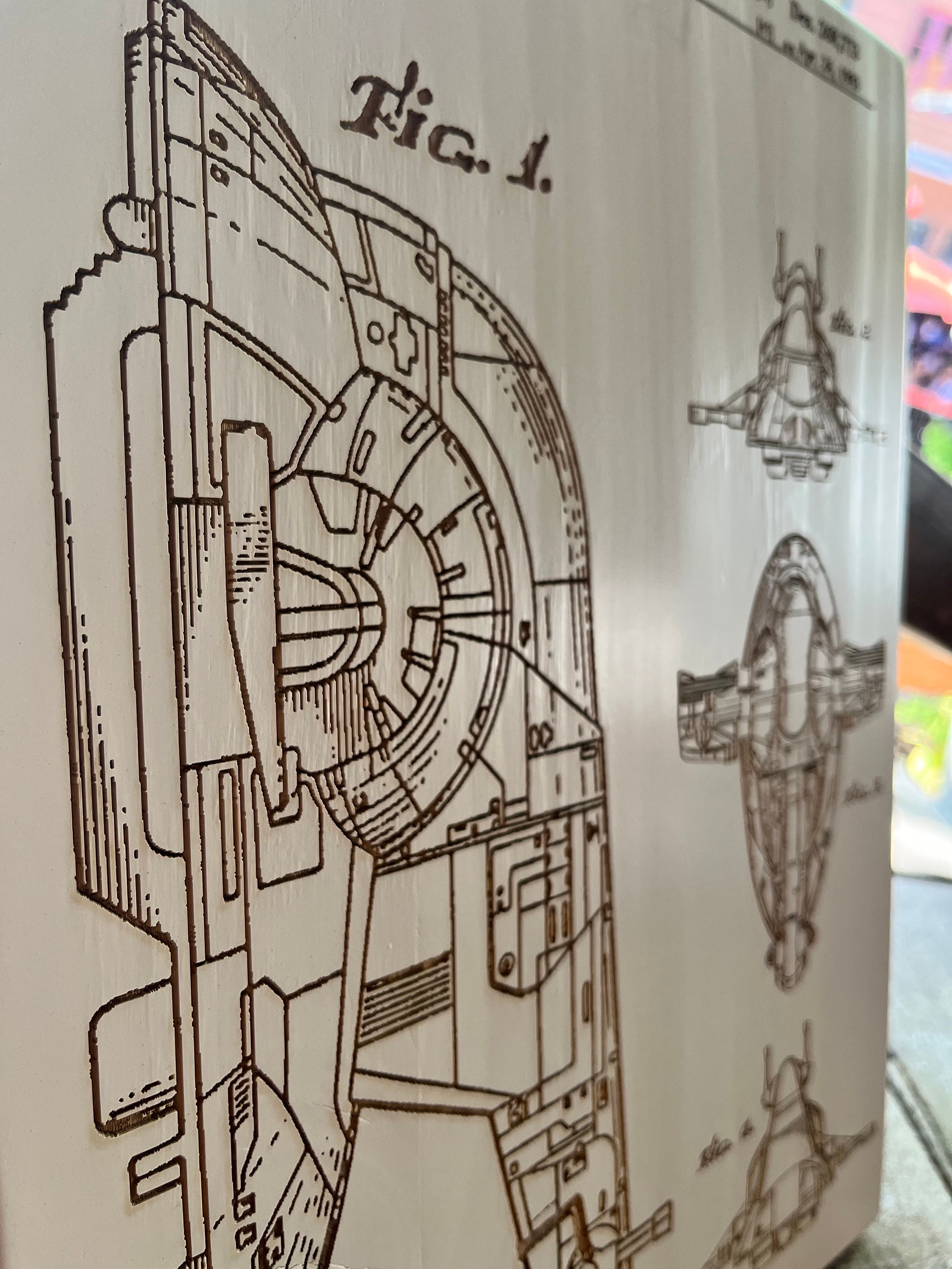 Star Wars Slave 1 Patent Wood Sign Laser-engraved Wooden Patent Art ...