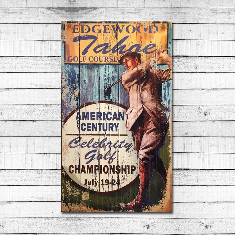 Customizable Wooden Golfing Sign, Vintage-style Sign, Gifts for Golfers ...