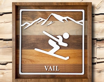 Vail Wood Sign - Etsy