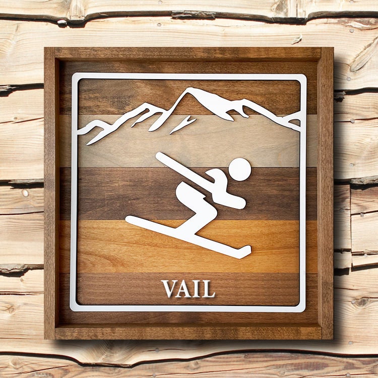 Vail Colorado Gondola Sign, Gifts for Skiers Skier, Snowboarder ...