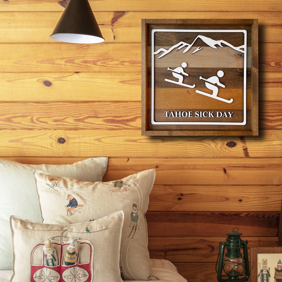 Custom Dueling Skiers Wooden Skiing Signs Ski Signs - Etsy