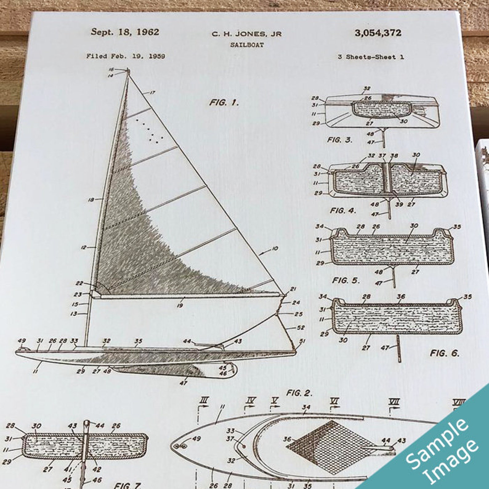 Slinky Patent Wood Sign | Laser-engraved Wooden Patent Art | Painted ...