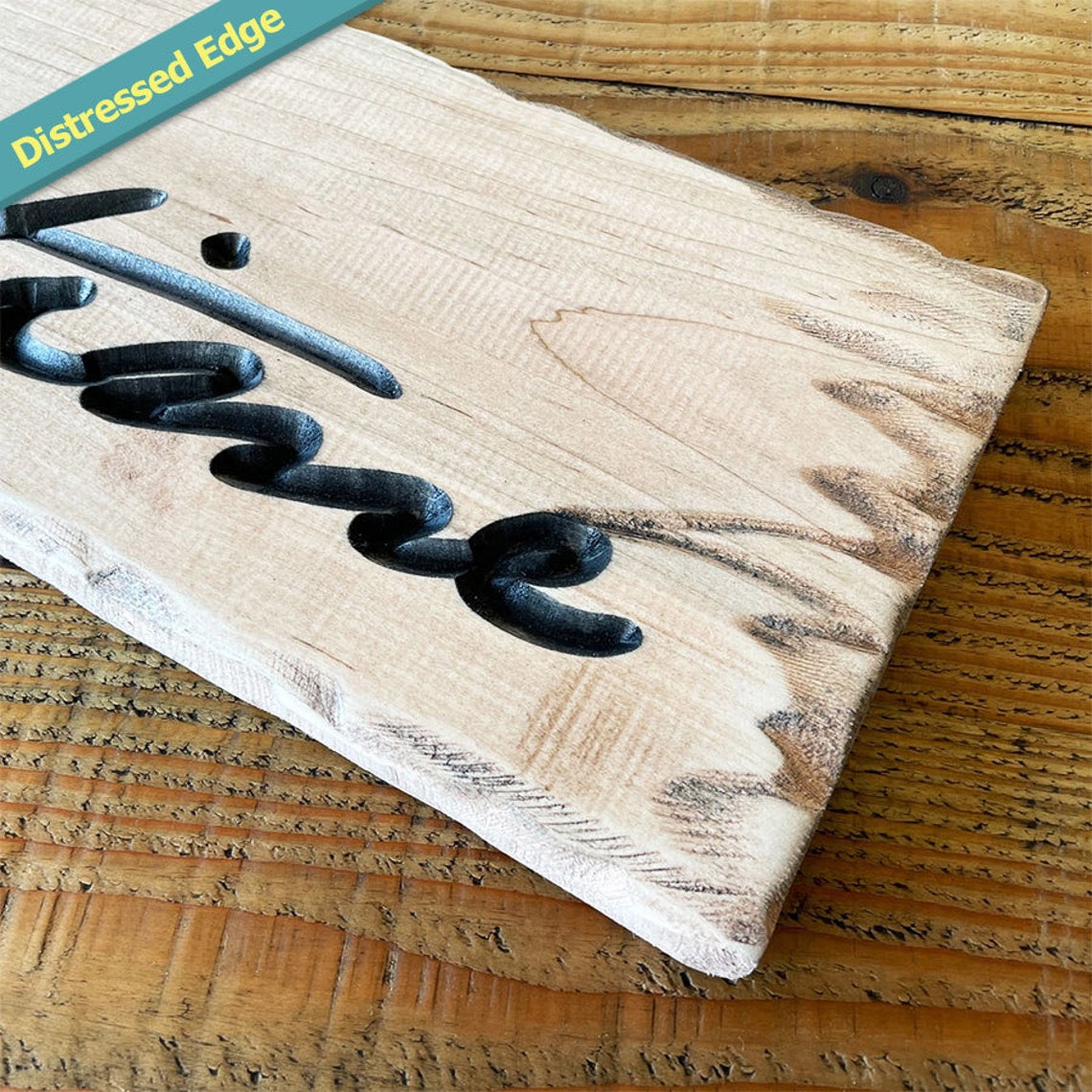 Wood Carved Deer Welcome Sign Welcome Live Edge Sign Rustic - Etsy