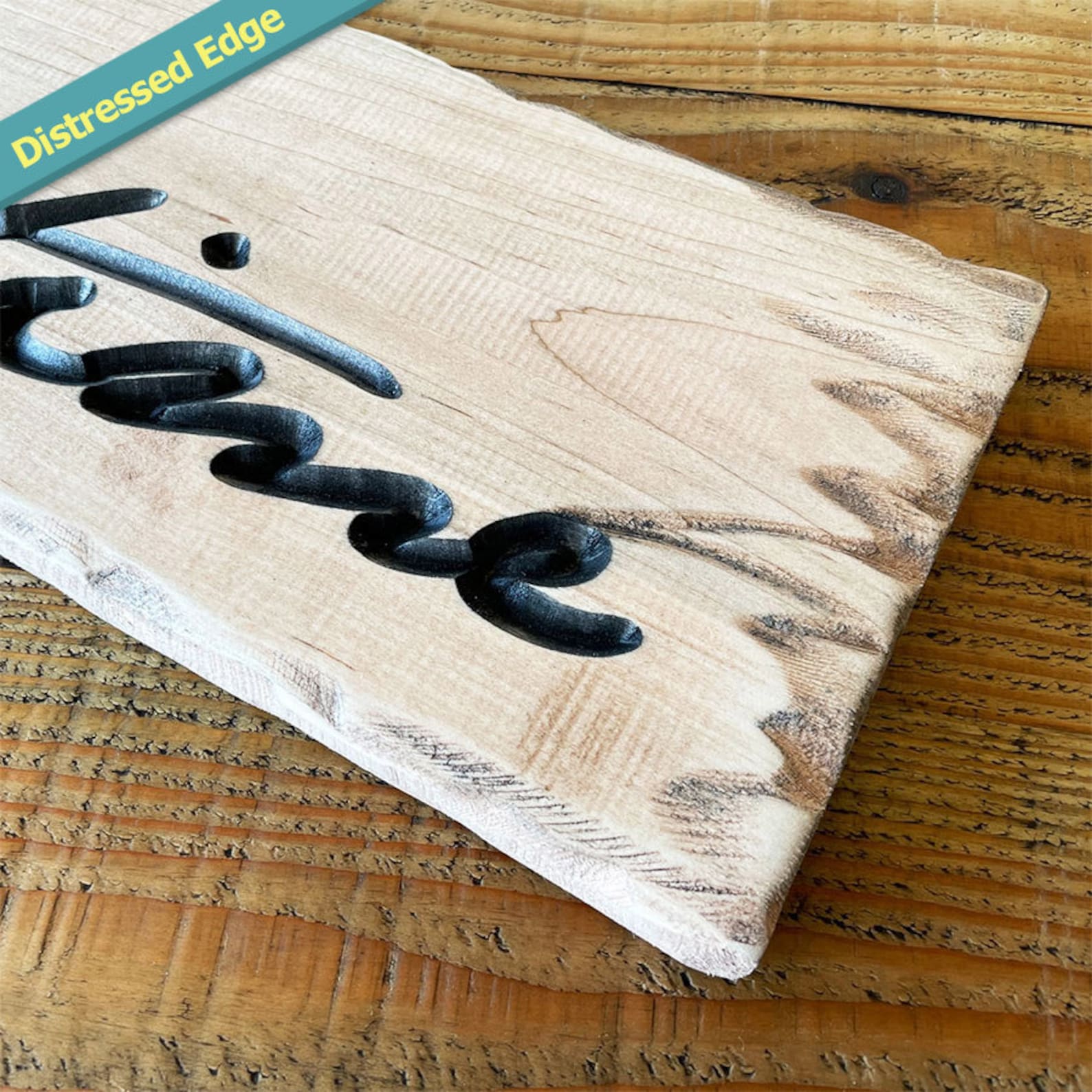 Wood Carved Deer Welcome Sign Welcome Live Edge Sign Rustic - Etsy