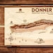 Donner Lake CA 3D Wood Map Gifts for Him, Gifts for Her, Truckee CA ...