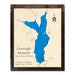 Courtright Reservoir CA 3D Wood Map California Custom Nautical Wood ...
