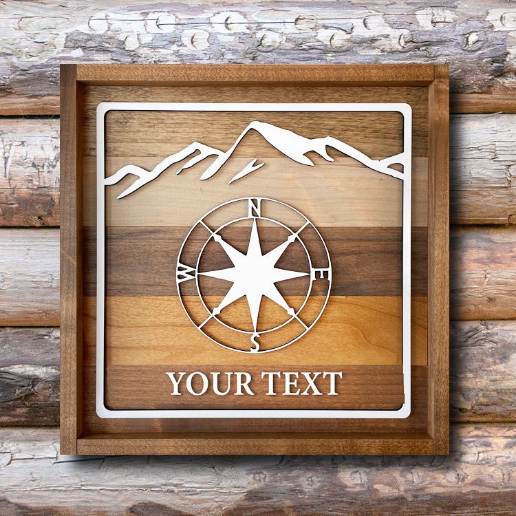 Custom Compass Rose Wooden Recreation Sign Personalized - Etsy