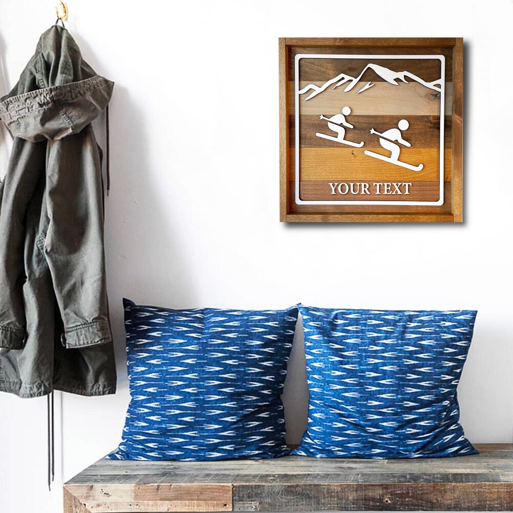 Custom Dueling Skiers Wooden Skiing Signs Ski Signs - Etsy