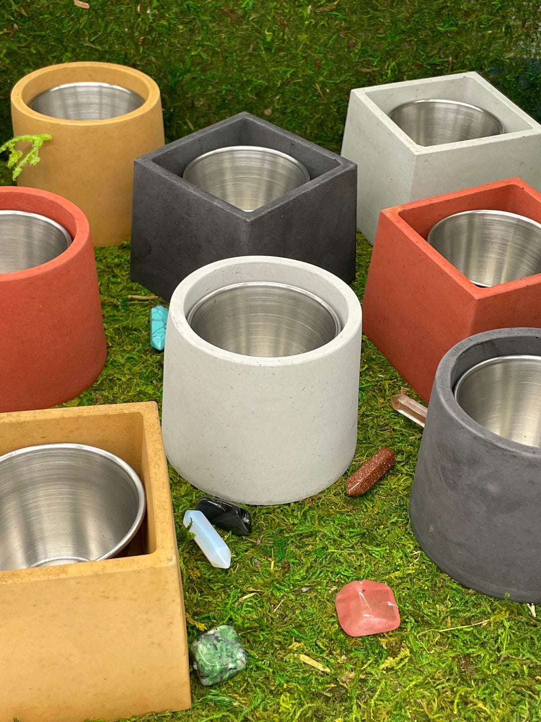 Mini Concrete Tabletop Fire Pit Fireplace Smokeless - Etsy