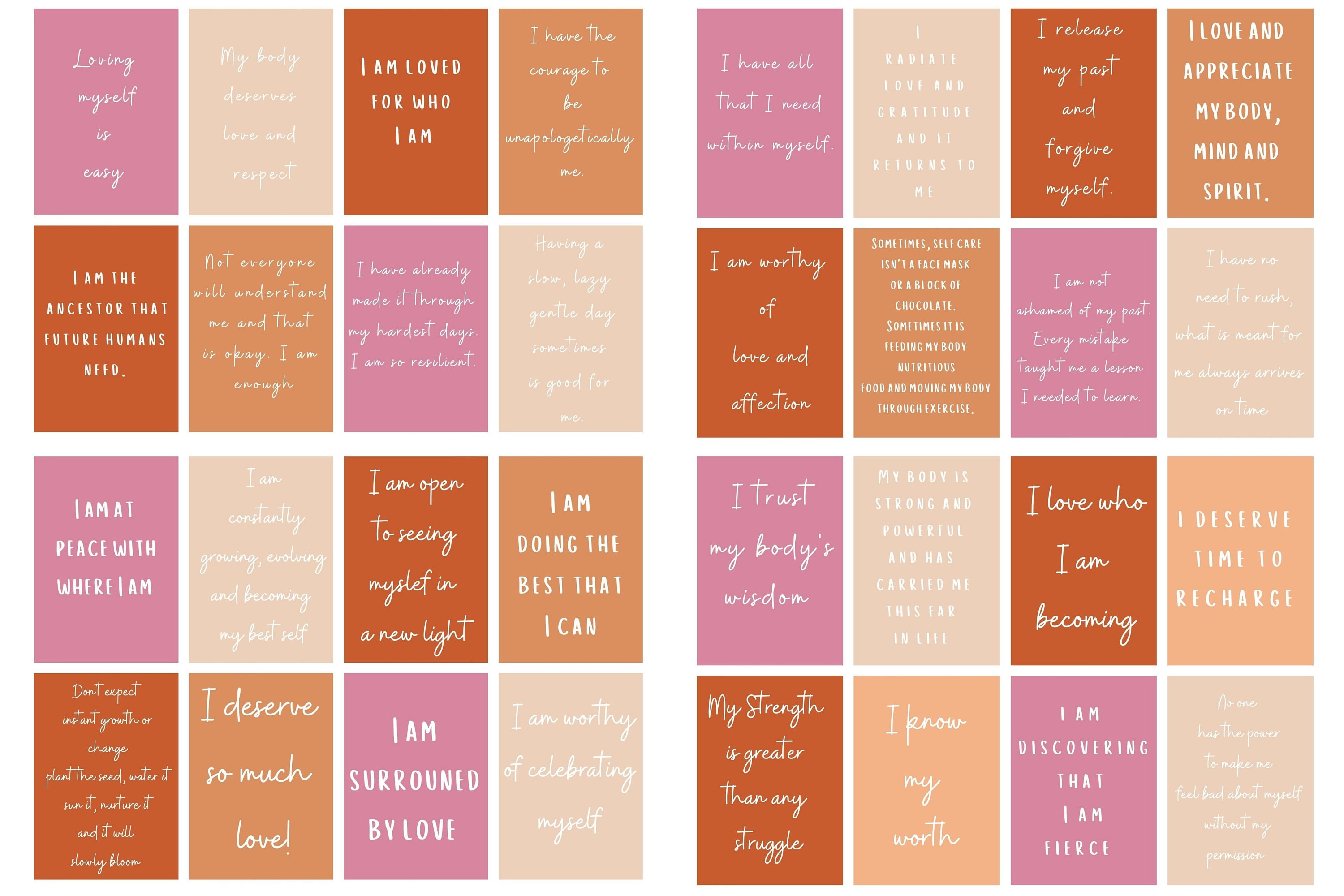 Positive Affirmations for Body Image, Self Affirmations Body Image ...