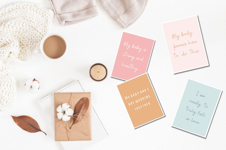 Birth Affirmation Cards, Positive Affirmation Cards, Hypnobirthing ...