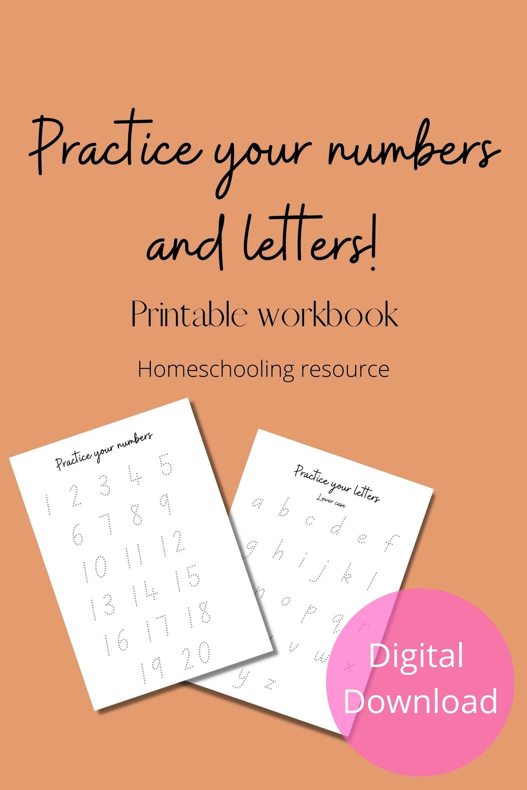 Penmanship Writing Practice Workbook Homeschool Printable Digital ...