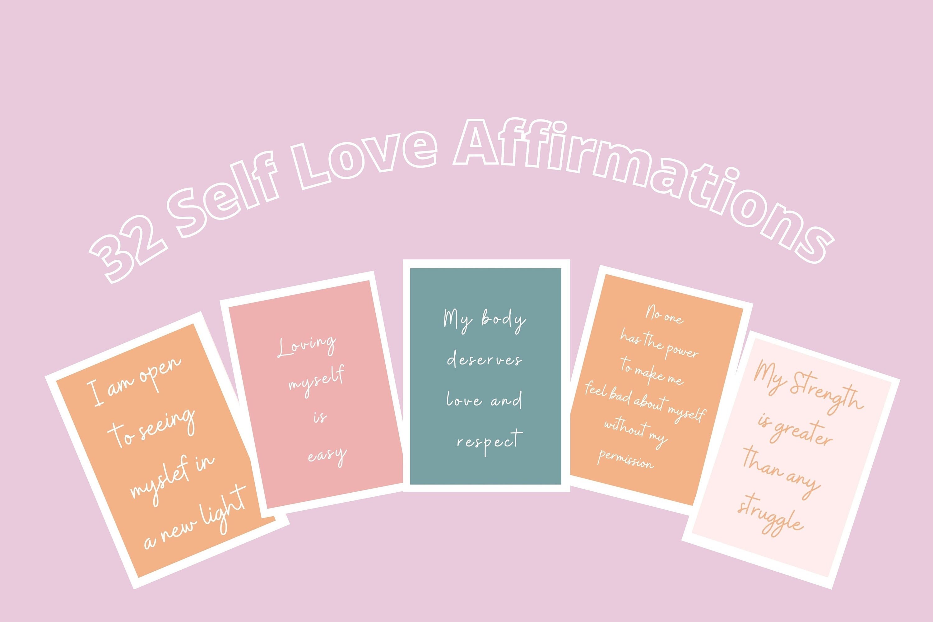 Positive Affirmations for Body Image, Self Affirmations Body Image ...