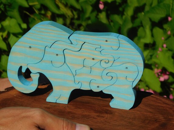 Elephant Wood 3D Puzzle Educative Handmade Home Decor Art Gift - Etsy