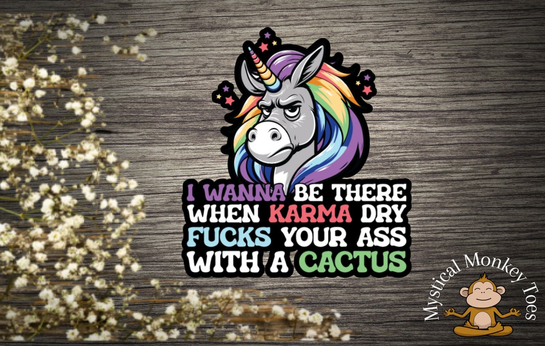 Funny Karma Sticker | Laptop Sticker | Vinyl Die Cut Sticker | Water ...